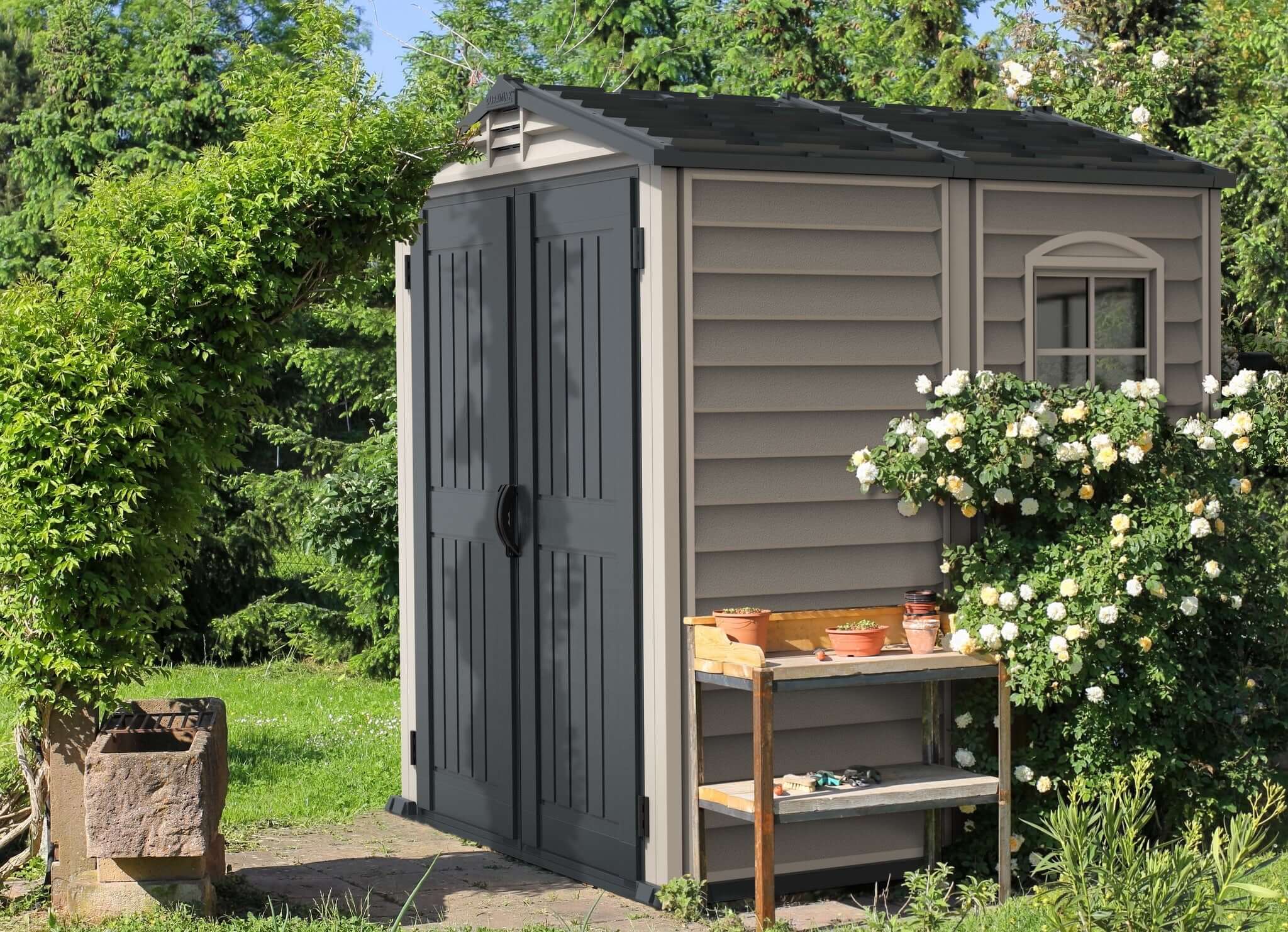 Duramax Sheds Direct - Duramax 6’ x 6’ StoreMate Plus Vinyl Shed w ...